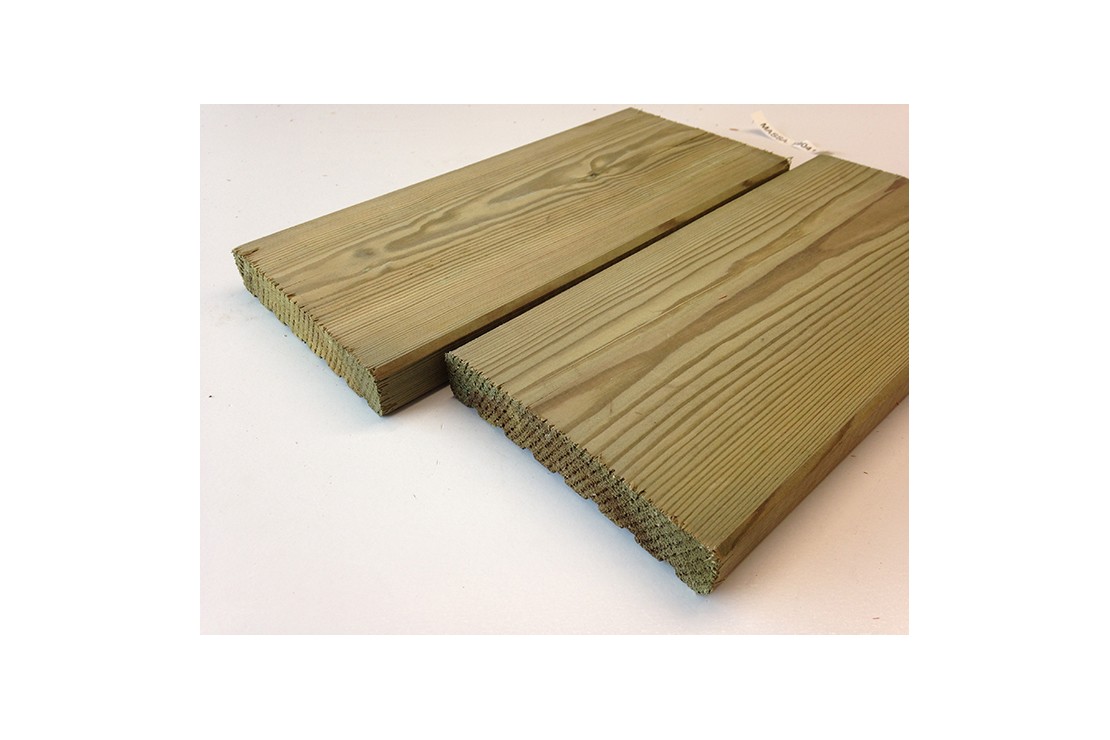 Lame de Terrasse Pin L.420 x l.14 cm - bois autoclave CL4 | Décovrac